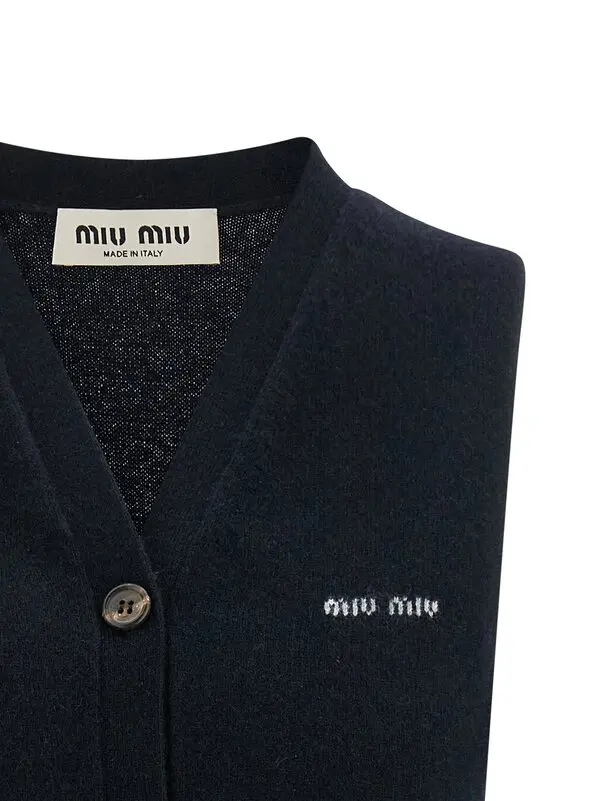 Miu Miu Cardigan Vest - Blue