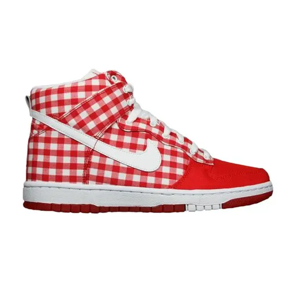 Nike Wmns Dunk High Skinny Plaid - Red
