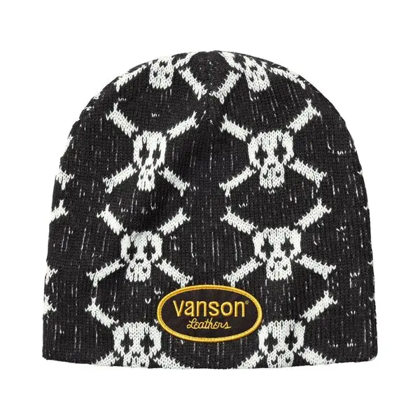 Supreme X Vanson Leathers Skull Beanie - Black