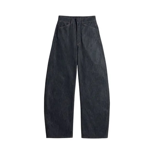 LEMAIRE High Waisted Curved Pants 'slate