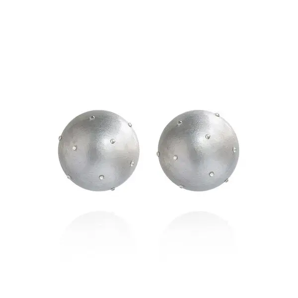 SAULE LABEL Gaia Mini Crystal Earrings In Cloudy Sky