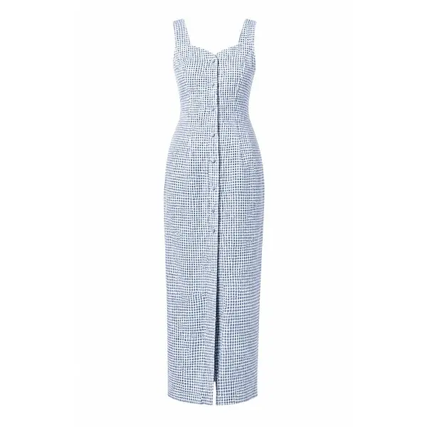 ASHITA FERNANDES Ehsaas – A Timeless Linen Dress - Blue