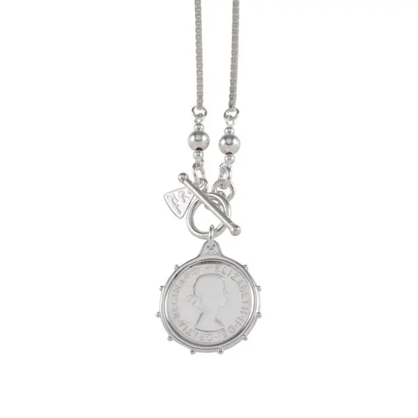 VON TRESKOW Box Chain Shilling Necklace