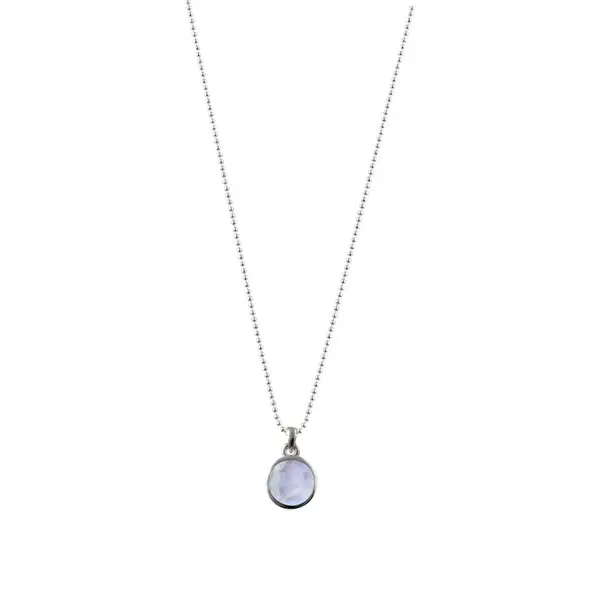 VON TRESKOW Fine Box Necklace With Round Moonstone
