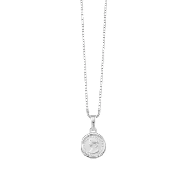 VON TRESKOW Micro Coin Box Chain Necklace