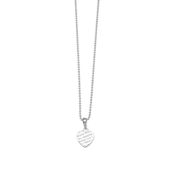 VON TRESKOW Box Chain Necklace With Vt Liebe Heart