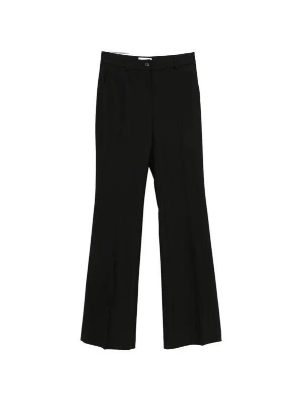 VIA MASINI 80 Wool Flared Leg Trousers
