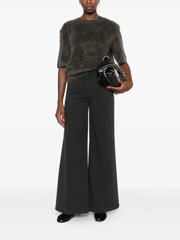 VIA MASINI 80 Cotton Wide-leg Trousers