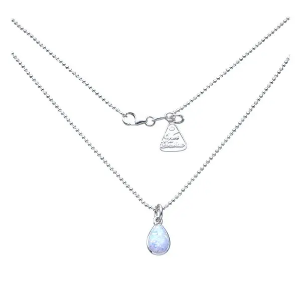 VON TRESKOW Pear Czelline Opal Box Chain Necklace
