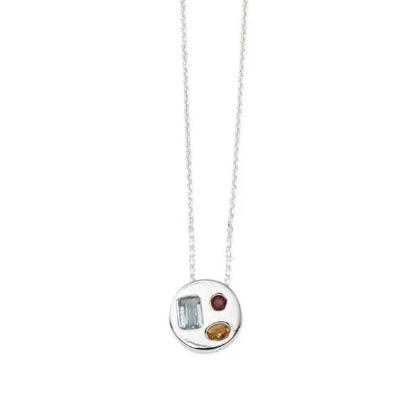 VON TRESKOW Mosaic Gemstone Belcher Necklace