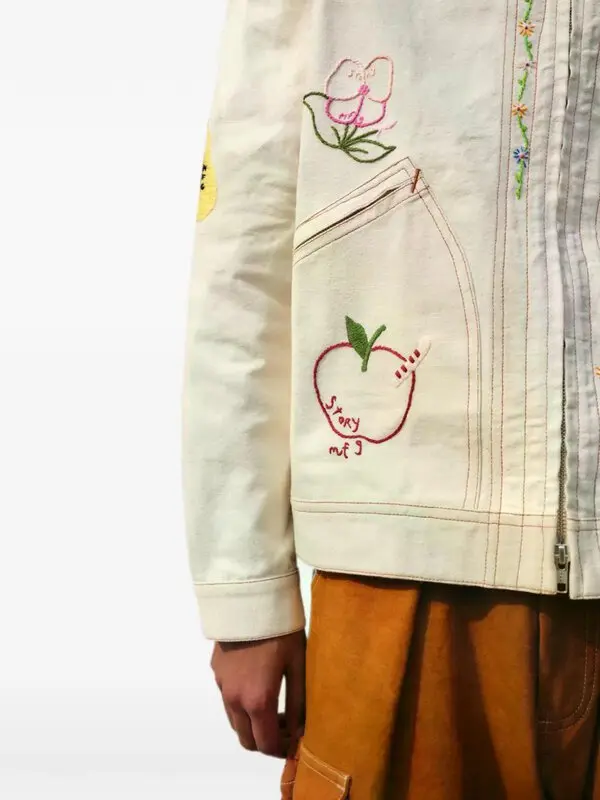 STORY MFG. Amba Embroidered Cotton Jacket - Neutrals