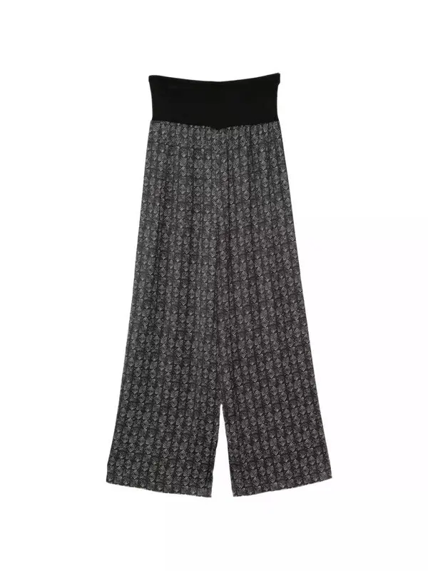AGNES B. High-waist Printed Trousers