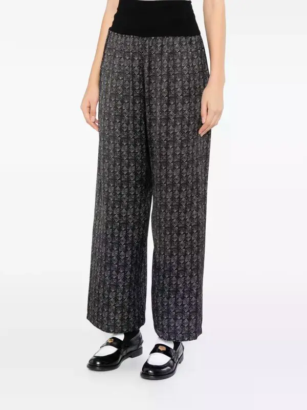 AGNES B. High-waist Printed Trousers