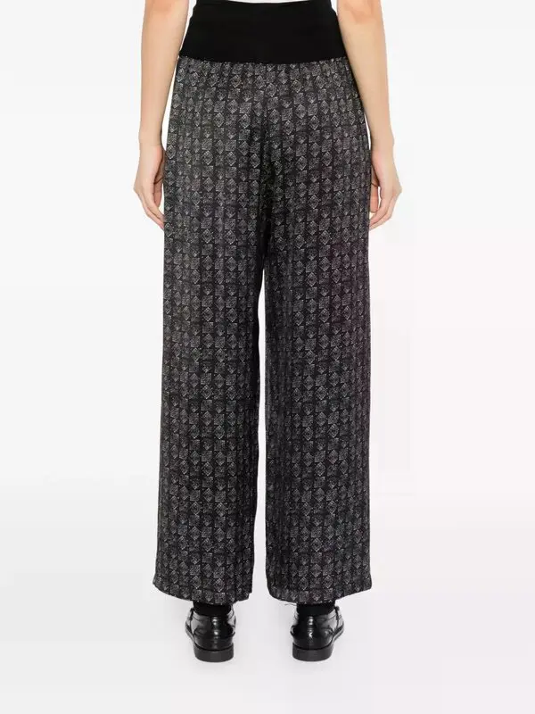 AGNES B. High-waist Printed Trousers
