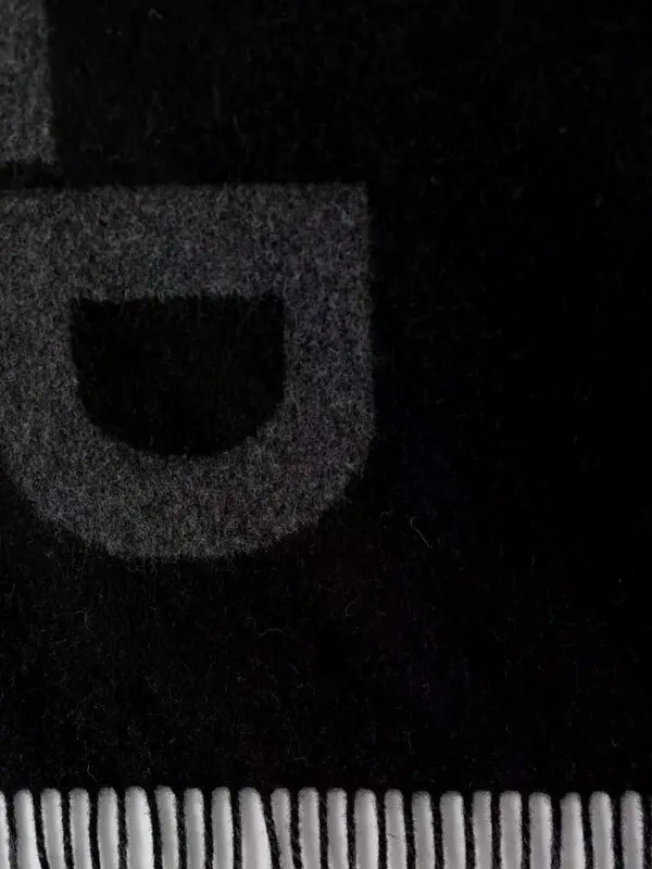 Karl Lagerfeld Logo-intarsia Fringed Scarf