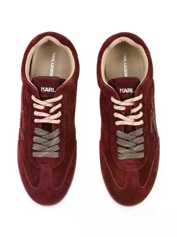 Karl Lagerfeld Logo-embroidered Suede Sneakers