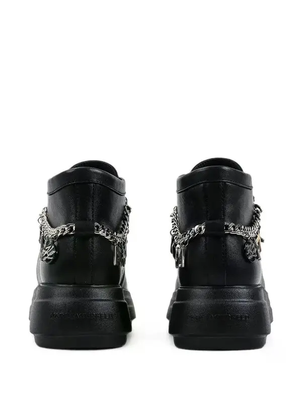 Karl Lagerfeld Charm-embellished Chain-link Ankle Boots