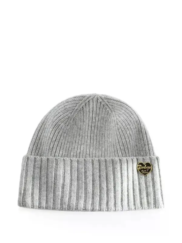 Barbour Ribbed-knit Logo-plaque Beanie Hat