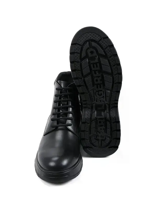 Karl Lagerfeld Lace-up Leather Boots