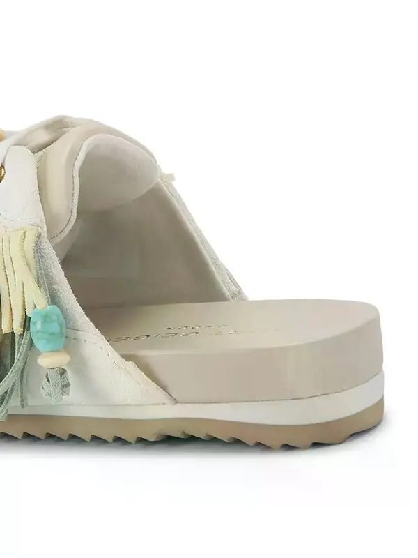 Kurt Geiger Islington P Fringe Mules - Neutrals