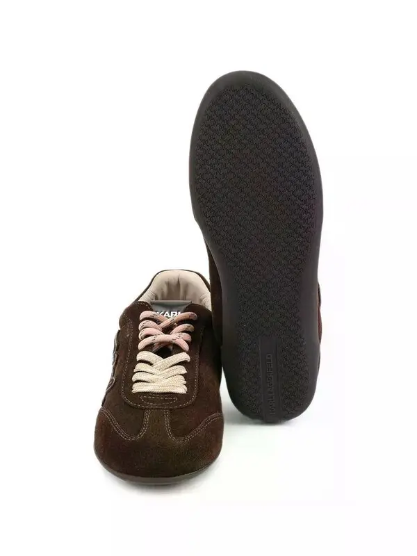 Karl Lagerfeld Logo-embroidered Suede Sneakers