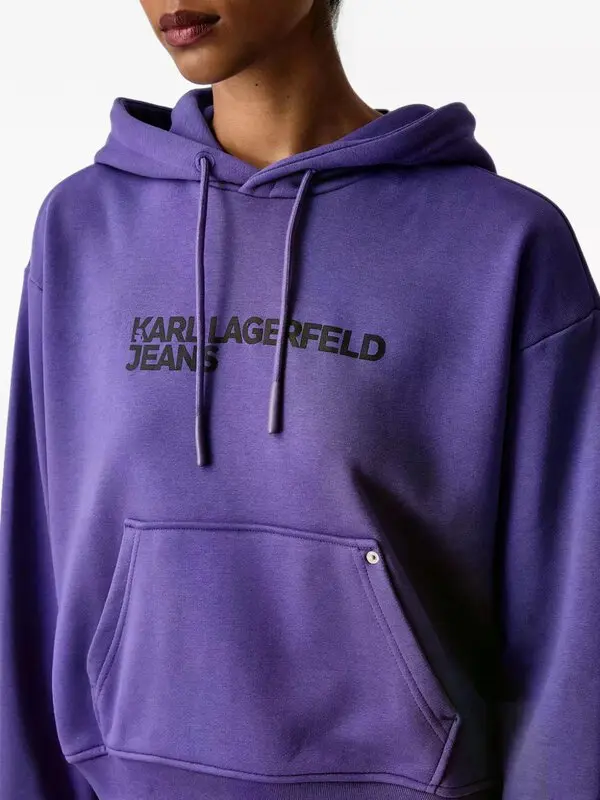 Karl Lagerfeld Logo-print Drawstring Hoodie