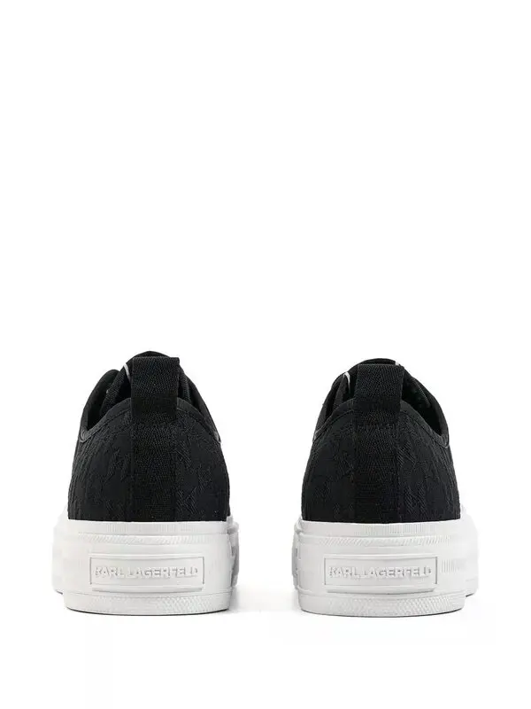 Karl Lagerfeld Monogram-jacquard Platform Sneakers