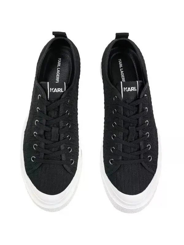 Karl Lagerfeld Monogram-jacquard Platform Sneakers