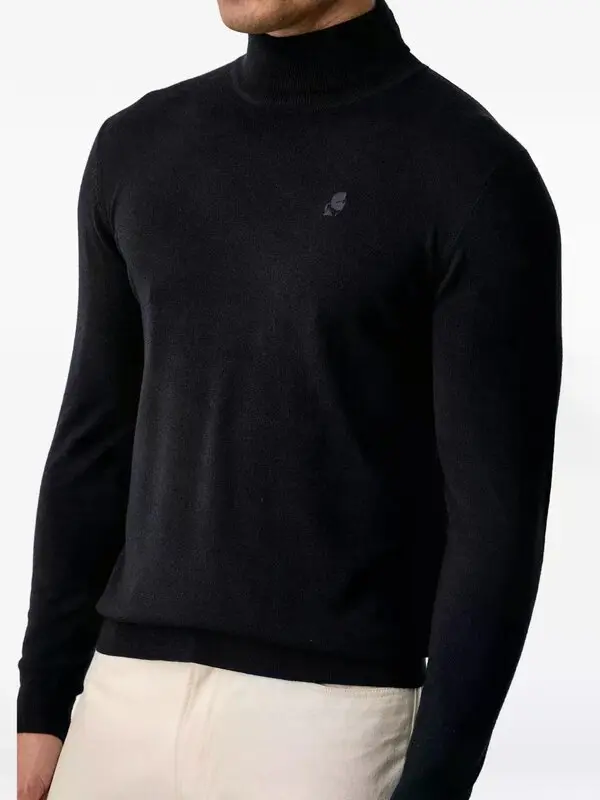 Karl Lagerfeld Logo-embroidered Roll-neck Sweater