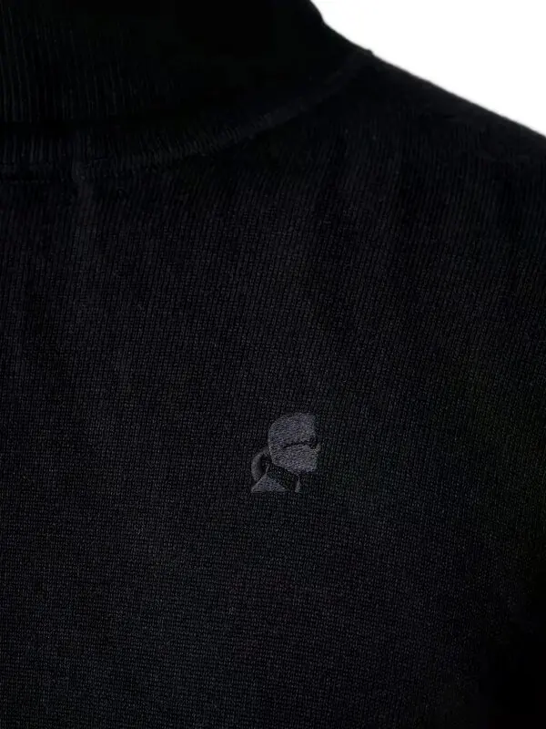 Karl Lagerfeld Logo-embroidered Roll-neck Sweater