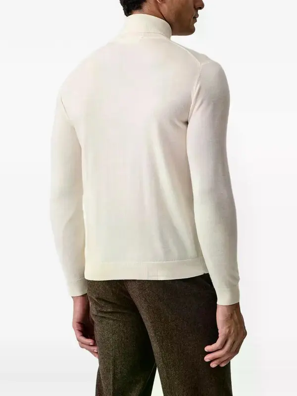 Karl Lagerfeld Roll-neck Logo-embroidered Sweater