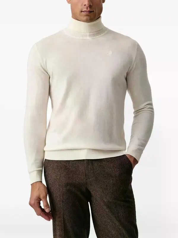 Karl Lagerfeld Roll-neck Logo-embroidered Sweater