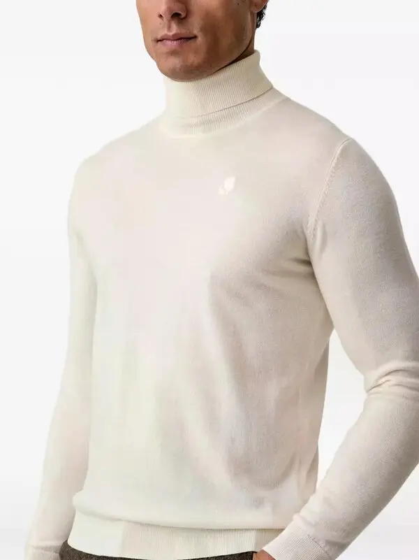 Karl Lagerfeld Roll-neck Logo-embroidered Sweater
