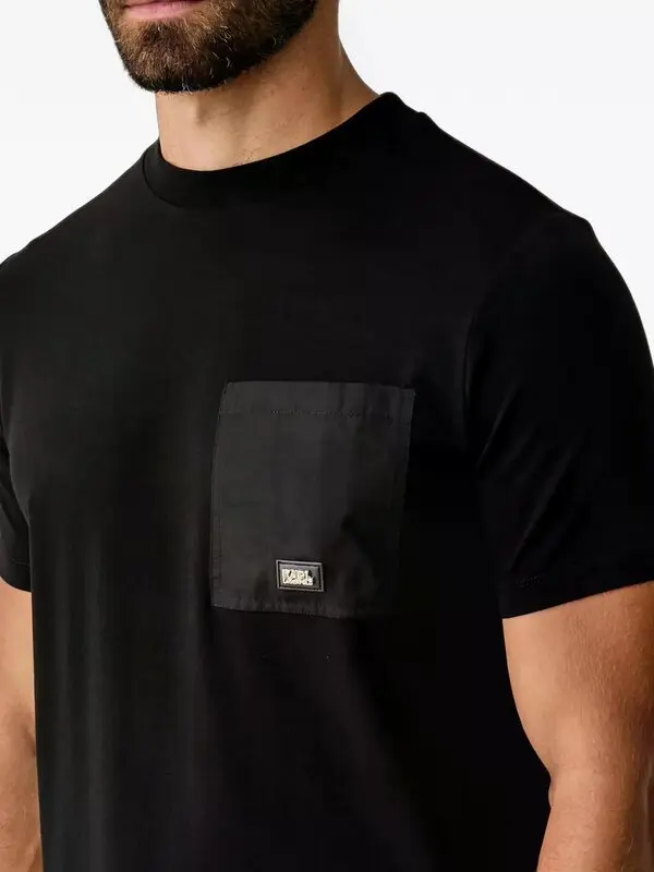 Karl Lagerfeld Logo-plaque Chest-pocket T-shirt