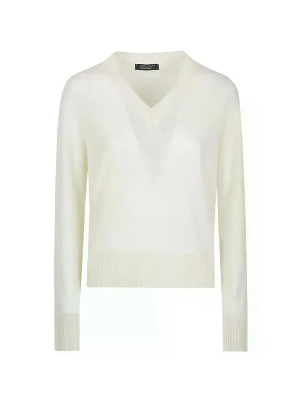ARAGONA V-neck Cashmere Sweater - Neutrals