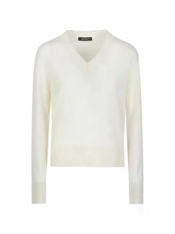 ARAGONA V-neck Cashmere Sweater - Neutrals