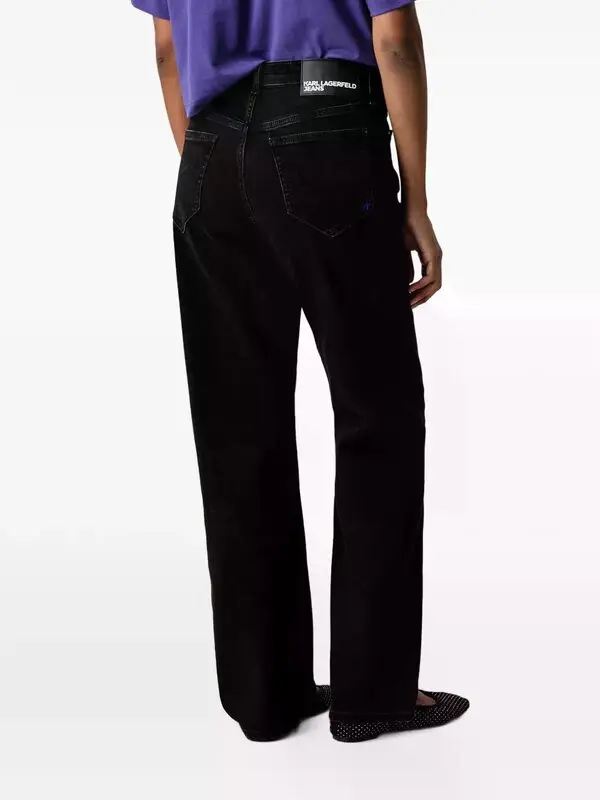 Karl Lagerfeld Logo-patch Straight-leg Jeans
