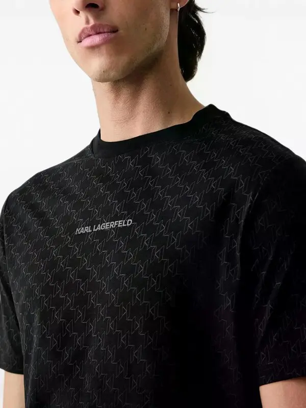 Karl Lagerfeld Monogram-print Logo-print T-shirt