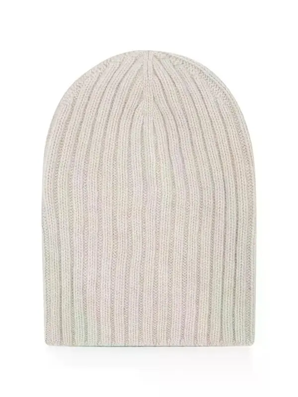 ARAGONA Ribbed-knit Cashmere Beanie Hat