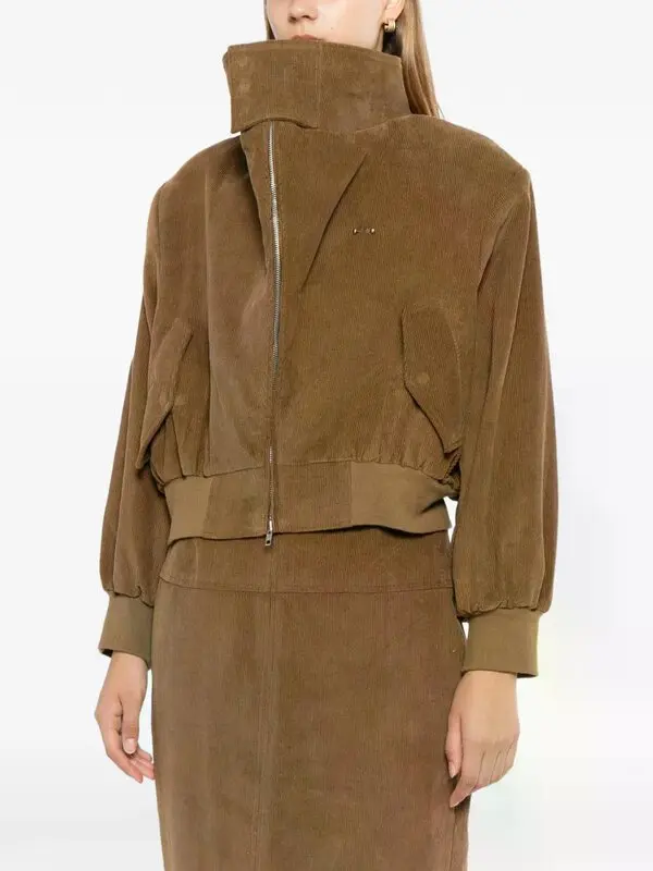 BONBOM Corduroy Oxford Crop Work Jacket