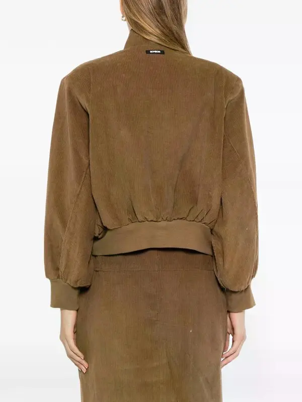 BONBOM Corduroy Oxford Crop Work Jacket