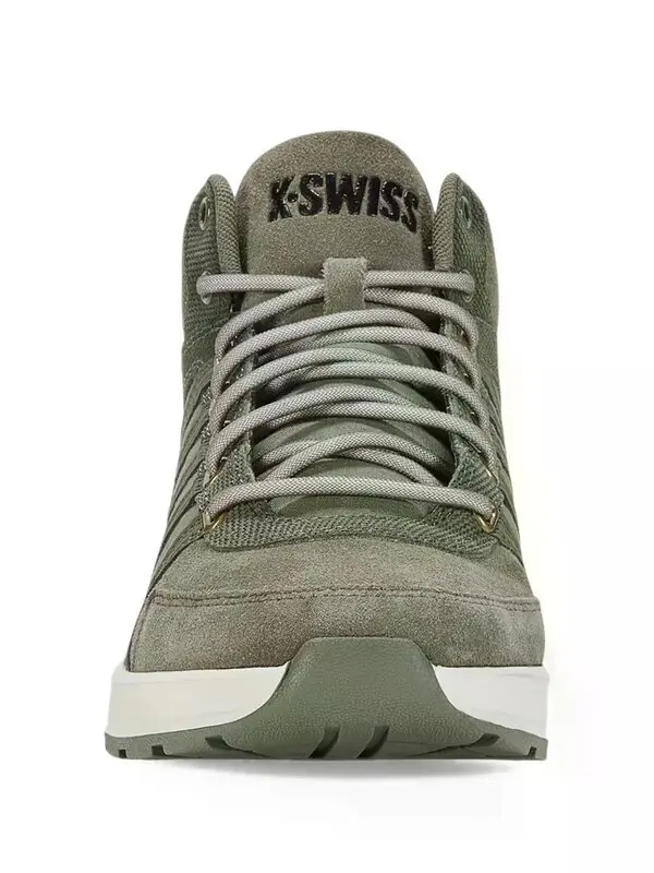 K-Swiss Suede-panelled High-top Sneakers