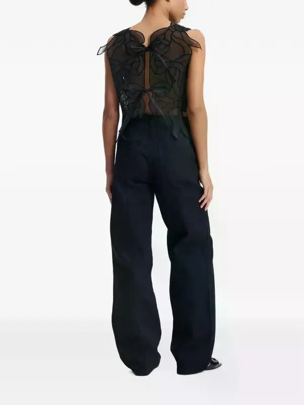 Cecilie Bahnsen Floral-button Straight Trousers