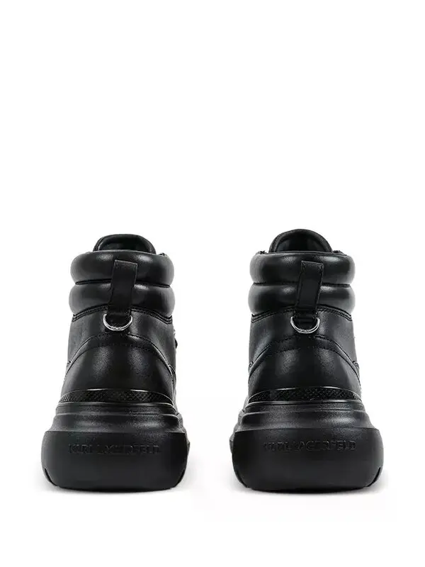 Karl Lagerfeld Lace-up Leather Hiking Boots