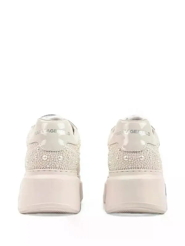 Karl Lagerfeld Faux-pearl Embellished Chunky-sole Sneakers