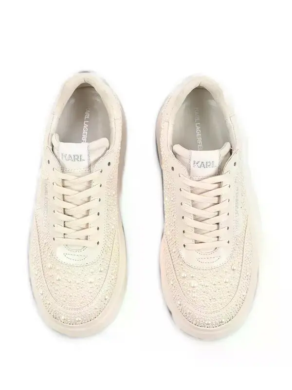 Karl Lagerfeld Faux-pearl Embellished Chunky-sole Sneakers