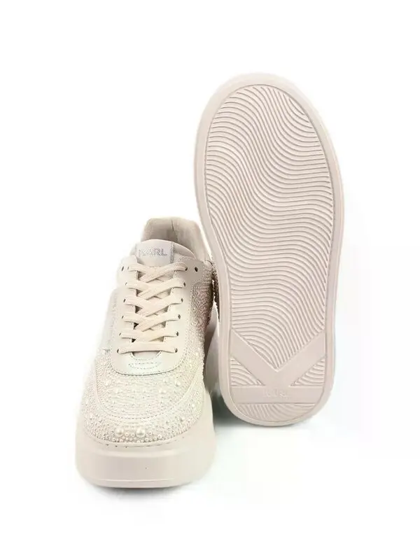 Karl Lagerfeld Faux-pearl Embellished Chunky-sole Sneakers