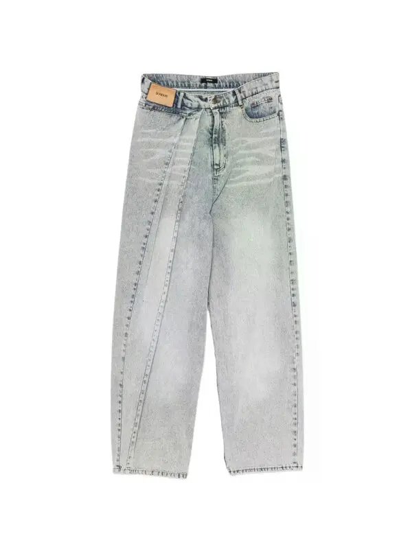 BONBOM Layered-panel Wide-leg Jeans