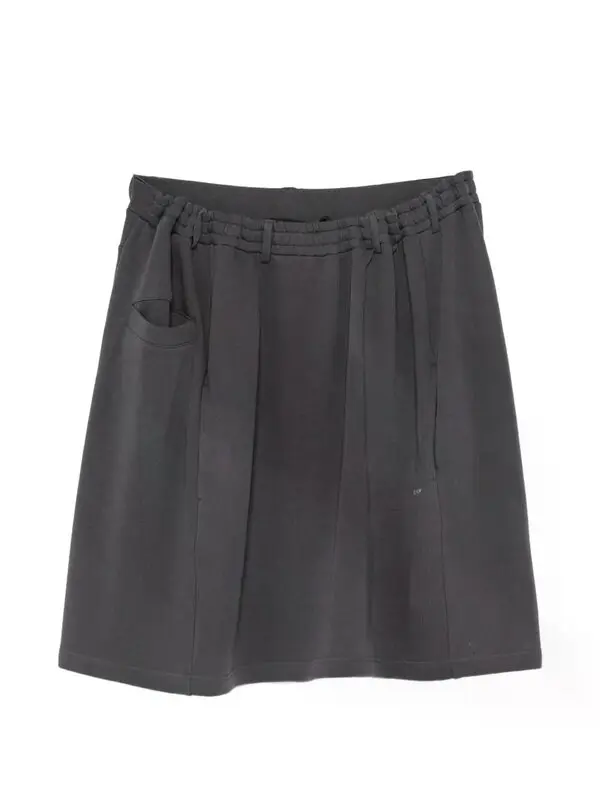 BONBOM Logo-print Drawstring Skirt - Grey