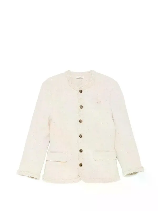BONBOM Round-neck Tweed Blazer